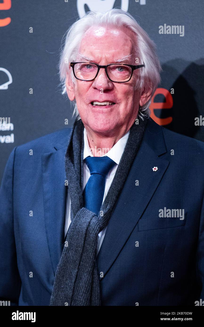 American actor Donald Sutherland attends during Donostia award red ...