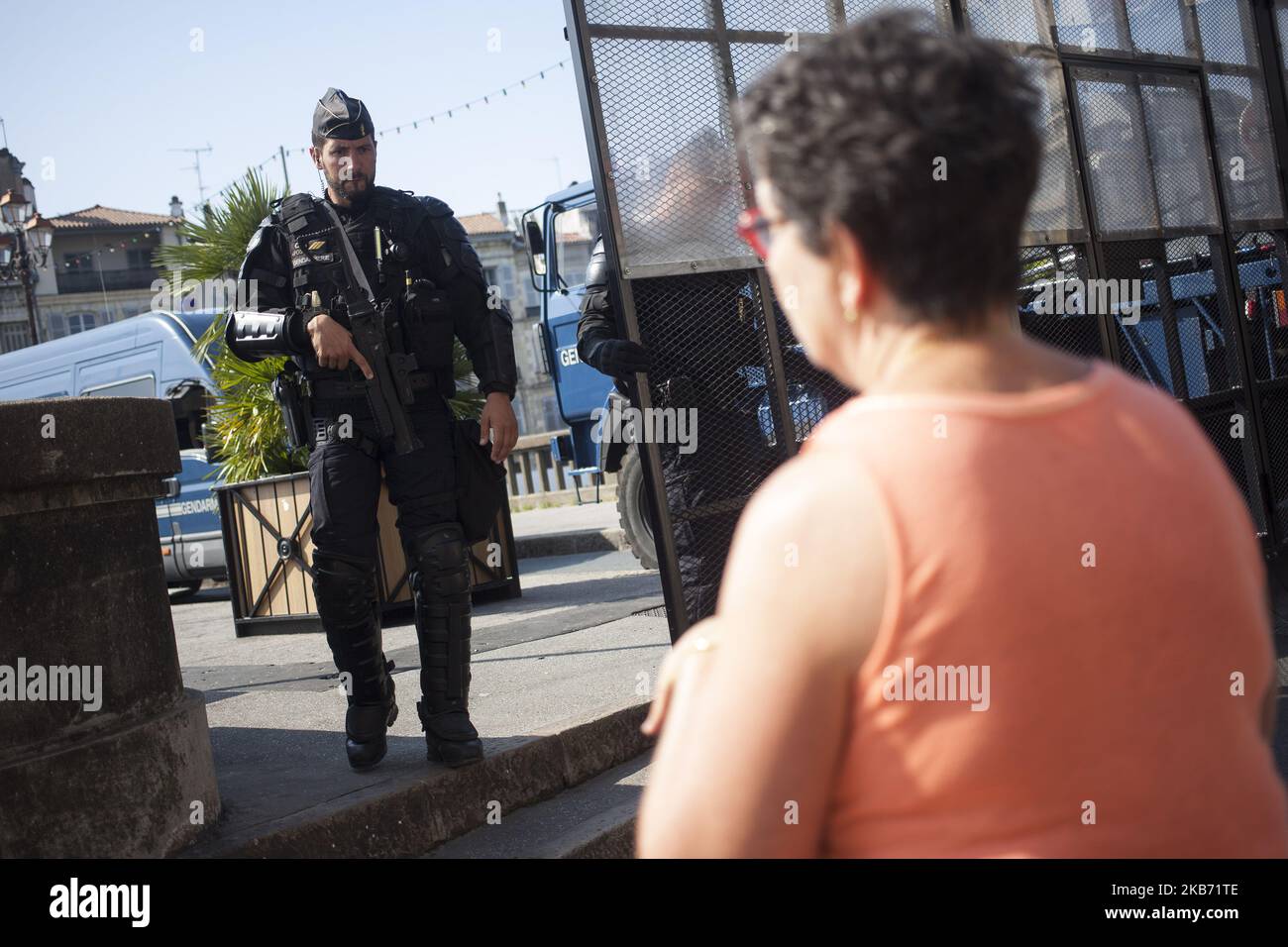 French National Gendarmerie officer seen in Bayonee, France on 25 ...