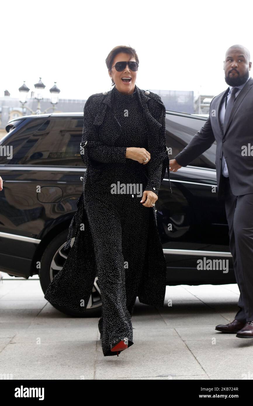 Kris Jenner seen walking back to her hotel The ritz hotel in Paris ...