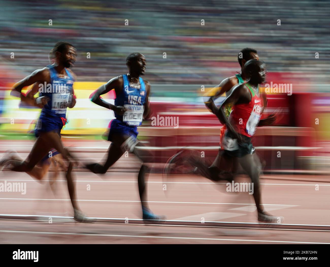 Paul Chelimo of United States competing in the 5000 meter for men ...
