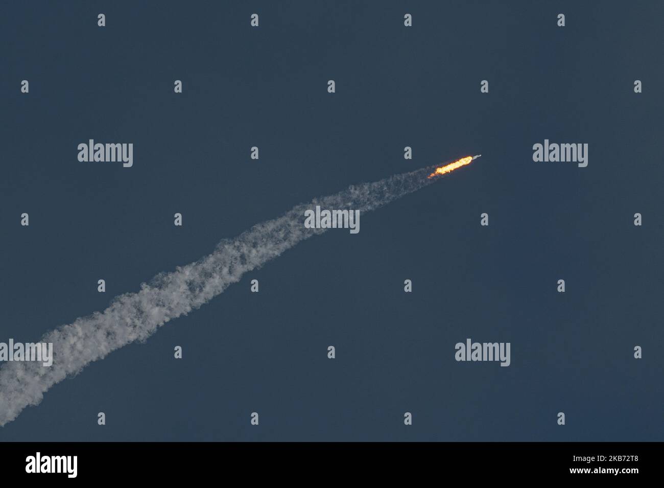 A Falcon Heavy rocket launches from Kennedy Space Center, Fla., Nov. 1 ...