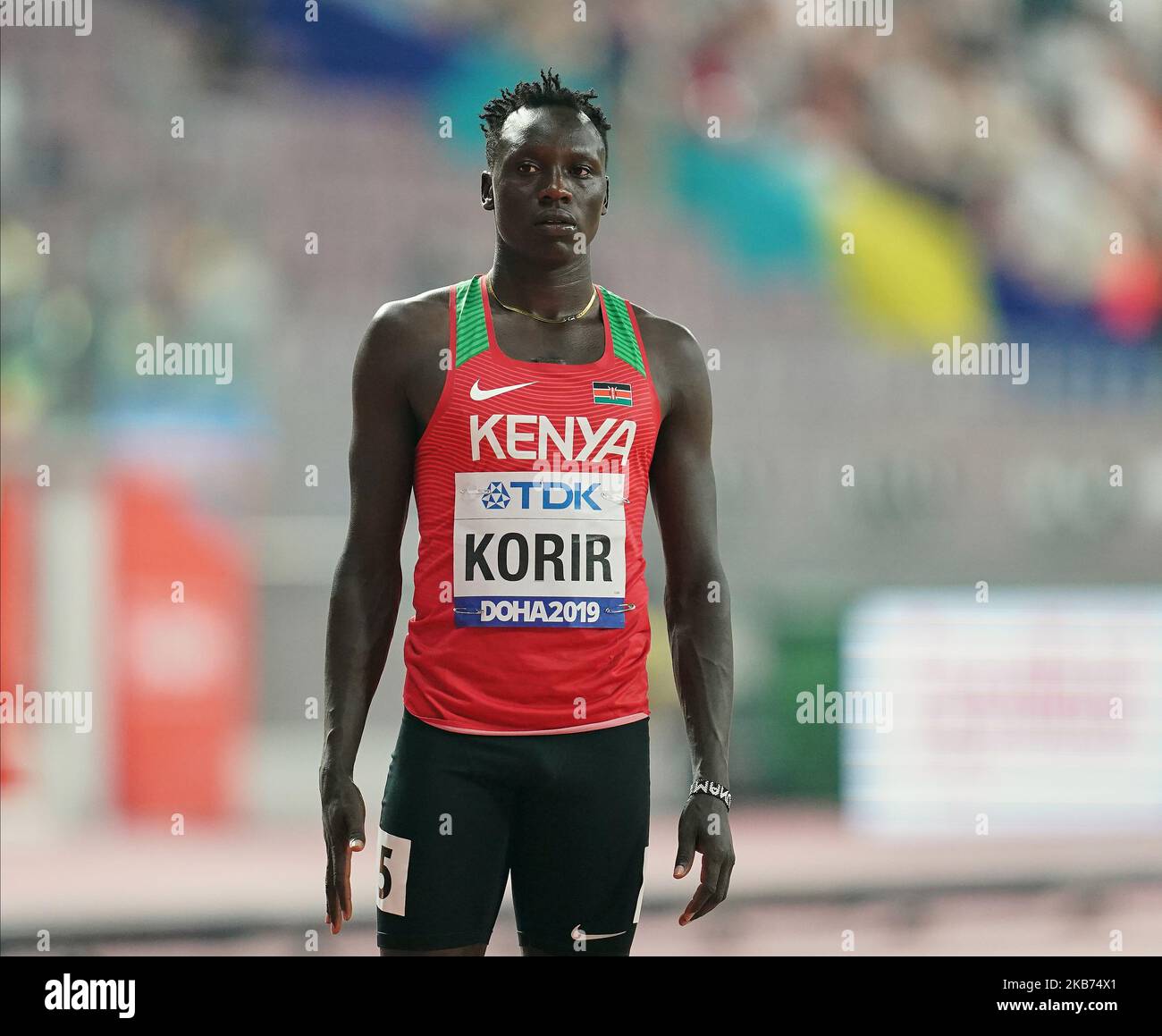 Emmanuel Kipkurui Korir of Kenya competing in the 800 meter for men ...