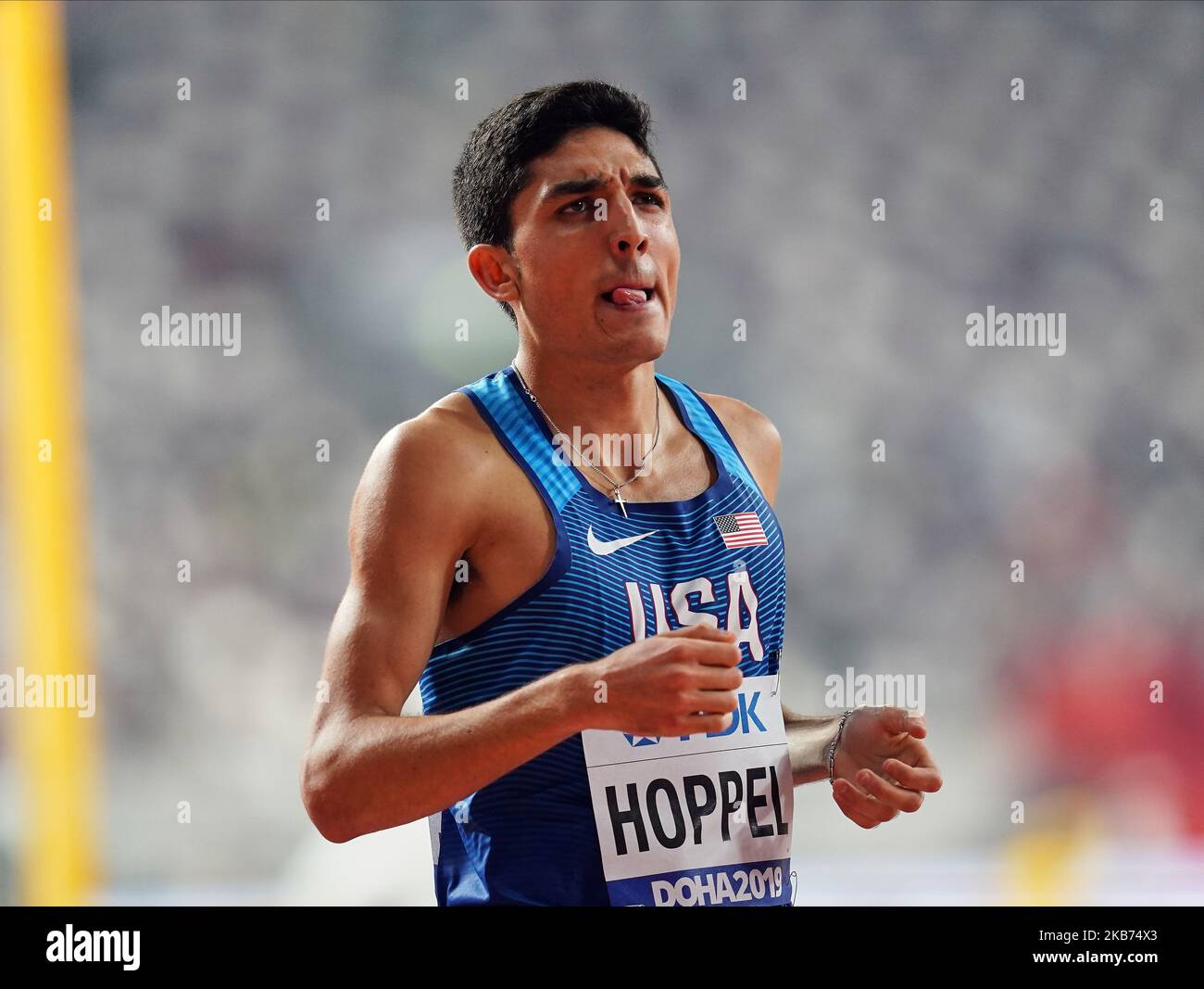 Bryce Hoppel of United States competing in the 800 meter for men during ...