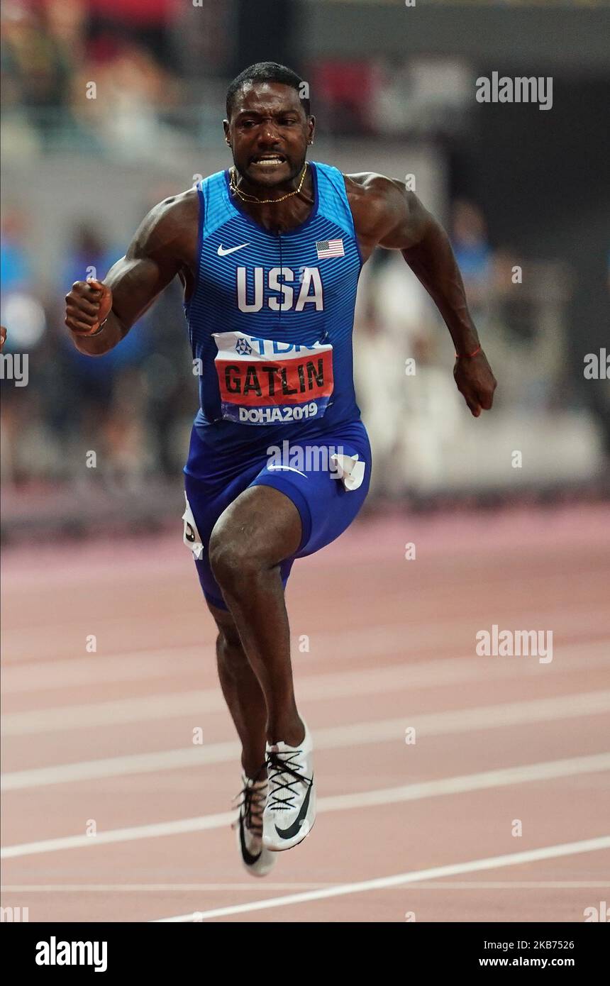 Justin Gatlin of United States during the 17th IAAF World Athletics ...