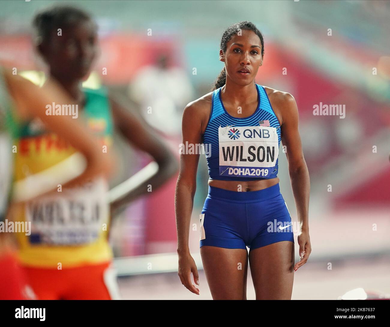 Ajee Wilson of United States competing in the 800 meter for women ...