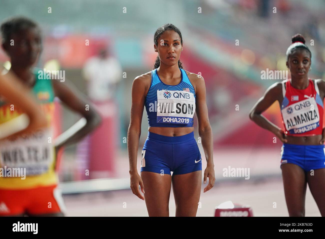 Ajee Wilson of United States competing in the 800 meter for women ...