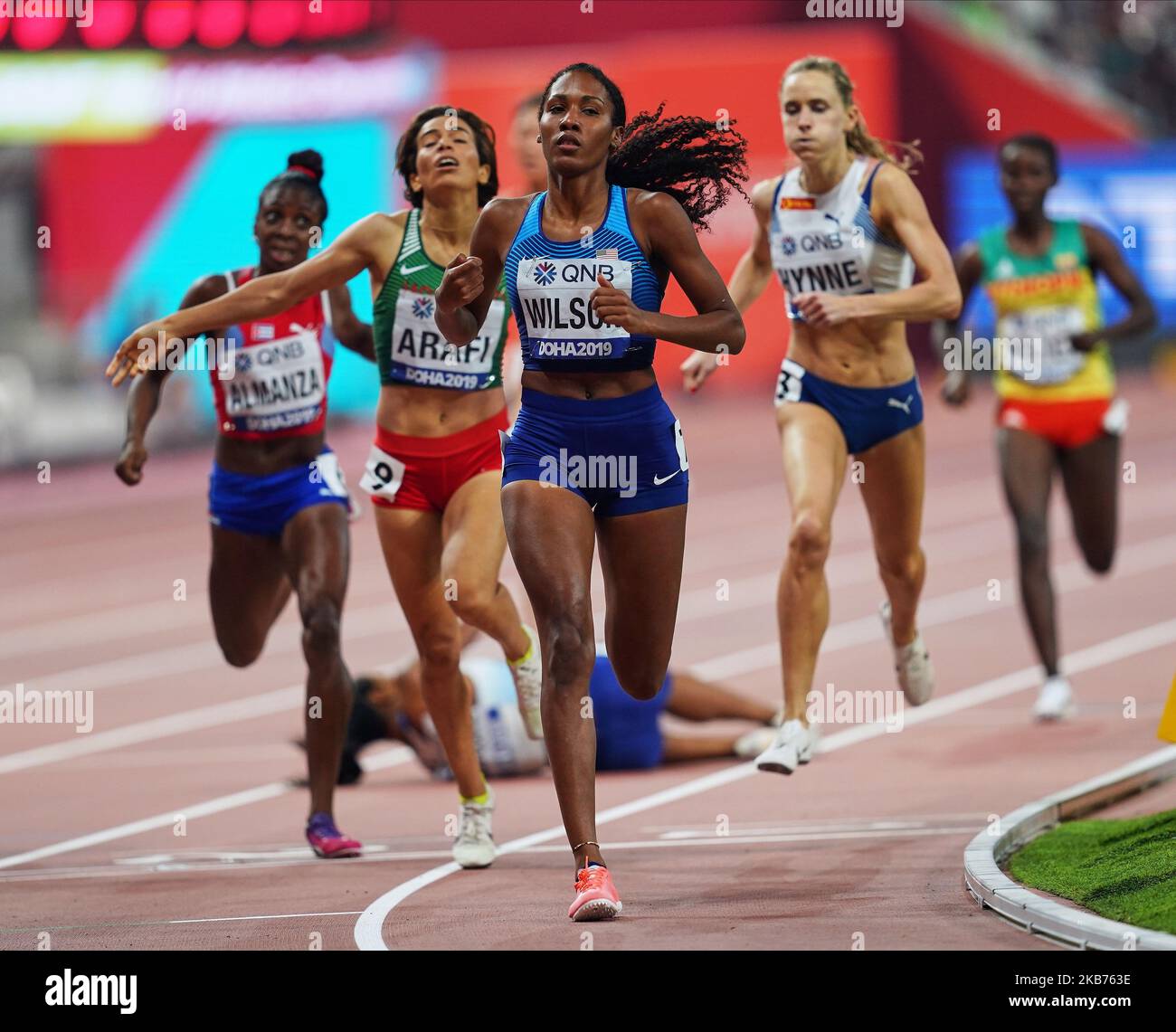 Ajee Wilson of United States competing in the 800 meter for women ...