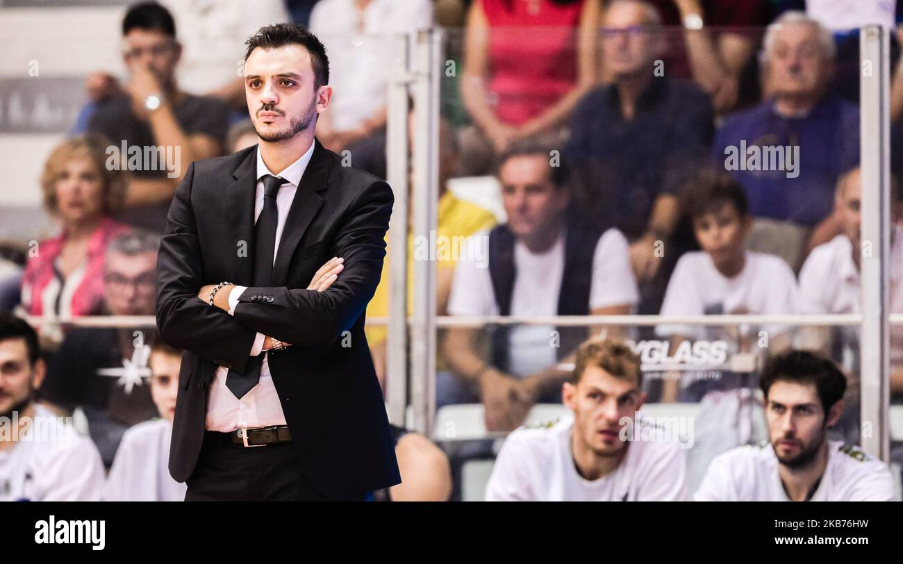 Nicola brienza head coach of dolomiti energia trentino hi-res stock ...