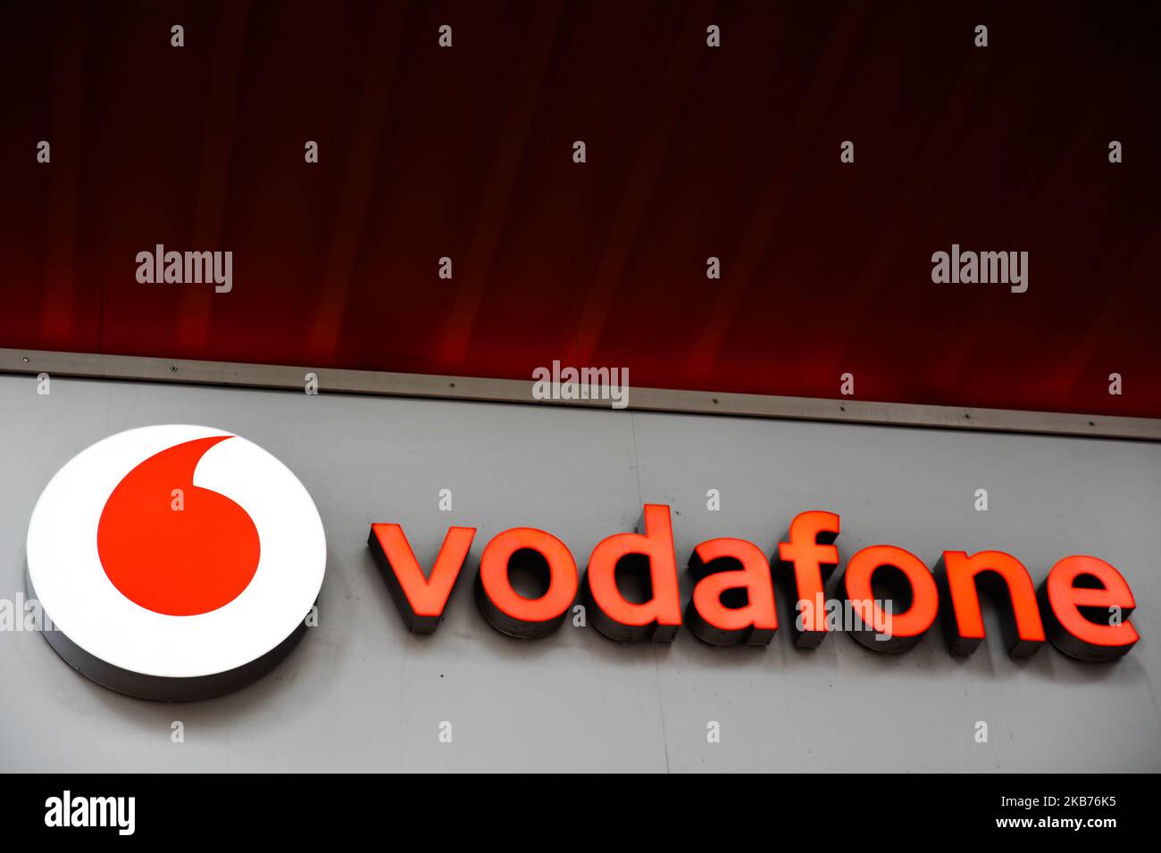 Vodafone logo in Berlin, Germany on 25 September 2019. (Photo by Jakub ...