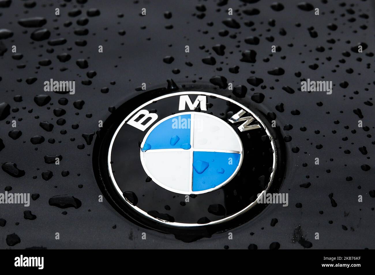 BMW logo is seen on a car in Berlin, Germany on 25 September 2019 ...