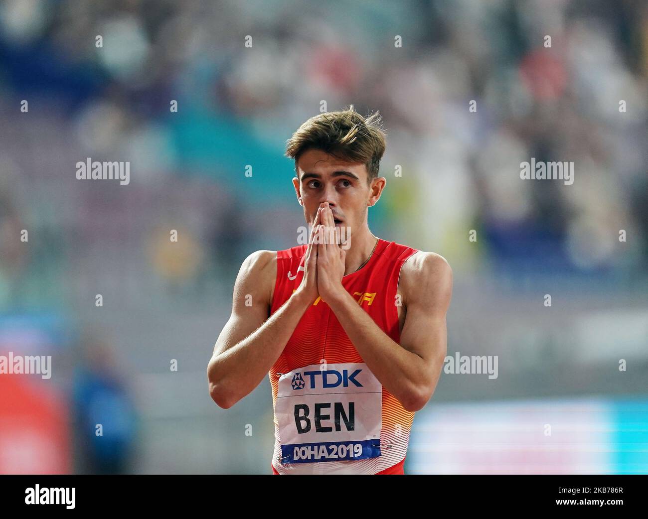 Adrián Ben of Spain competing in the 800 meter for men during the 17th ...