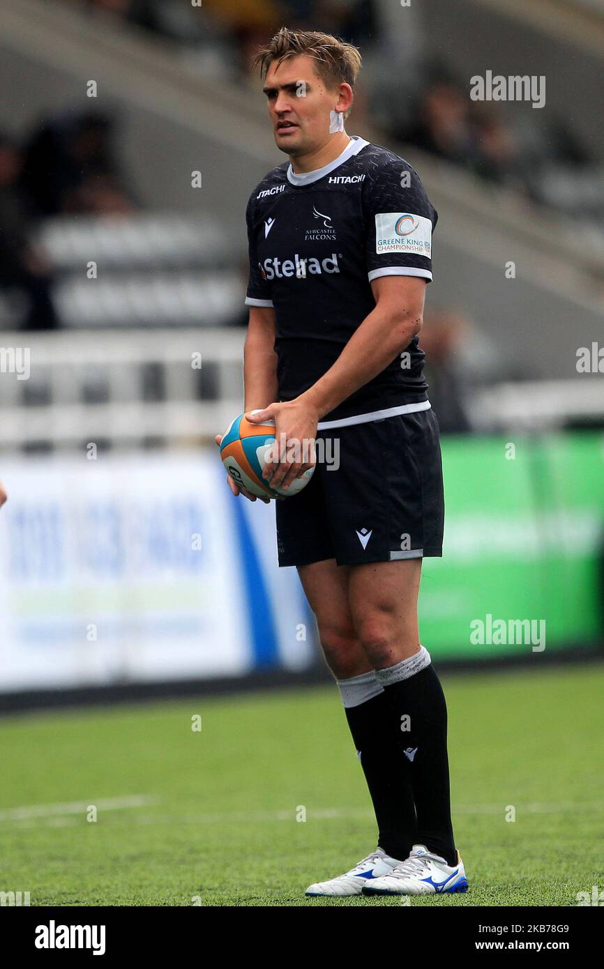 Toby Flood of Newcastle Falcons during the RFU Championship Cup match ...
