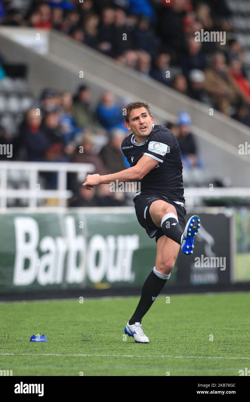 Toby Flood of Newcastle Falcons during the RFU Championship Cup match ...