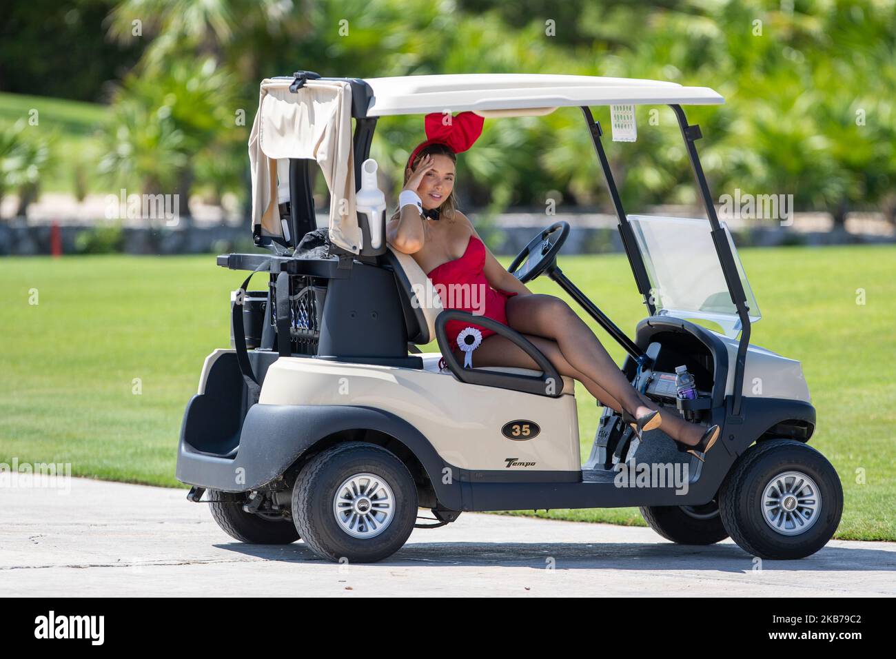 Daniela Cardenas poses for photos during Michelle Foundation Golf ...