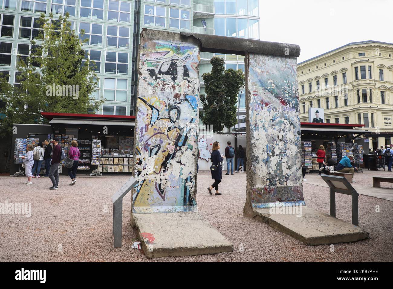 Checkpoint Charlie memorial site in Berlin, Germany on 26th September ...