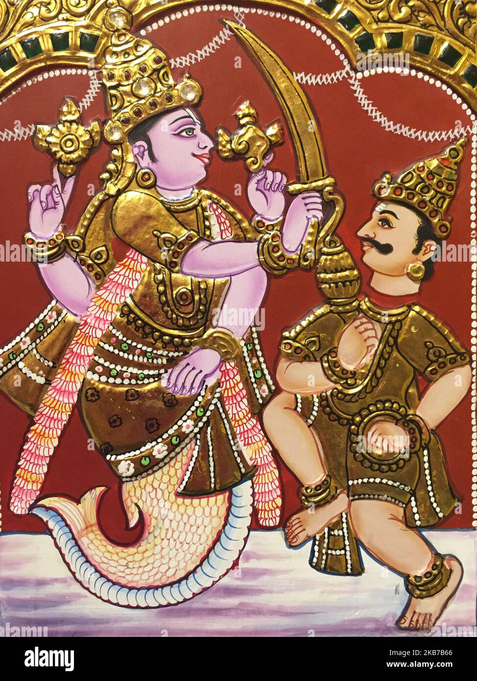 Detail of a decorative artistic display featuring images of various ...