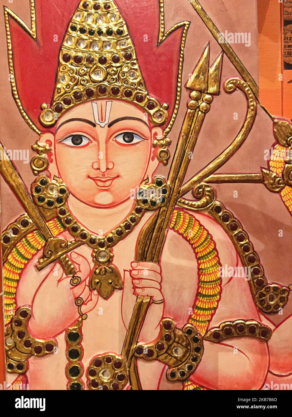 Detail of a decorative artistic display featuring images of various ...