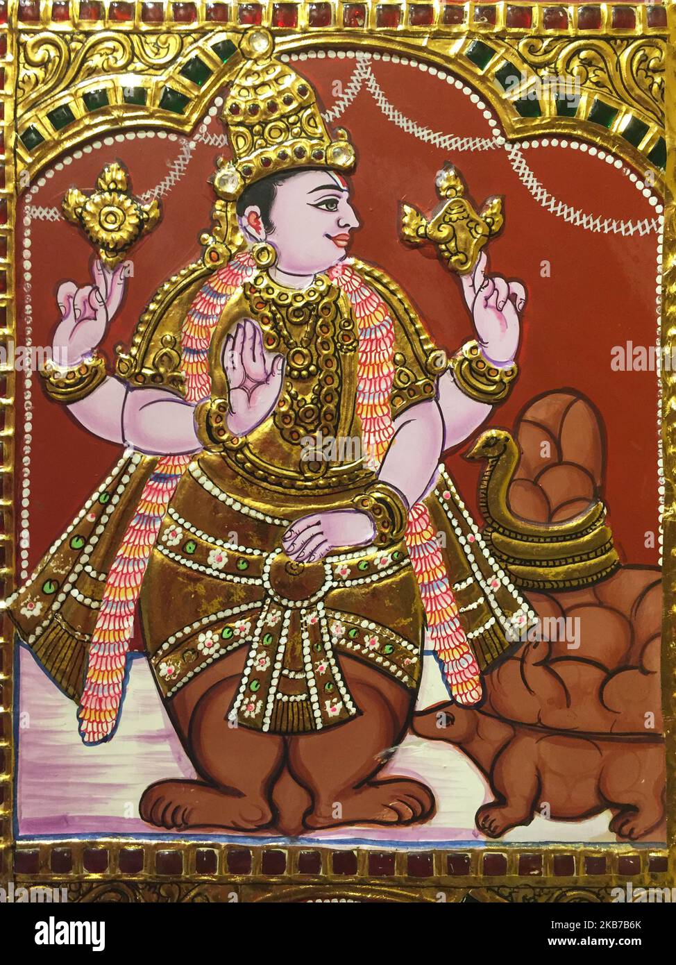 Detail of a decorative artistic display featuring images of various ...