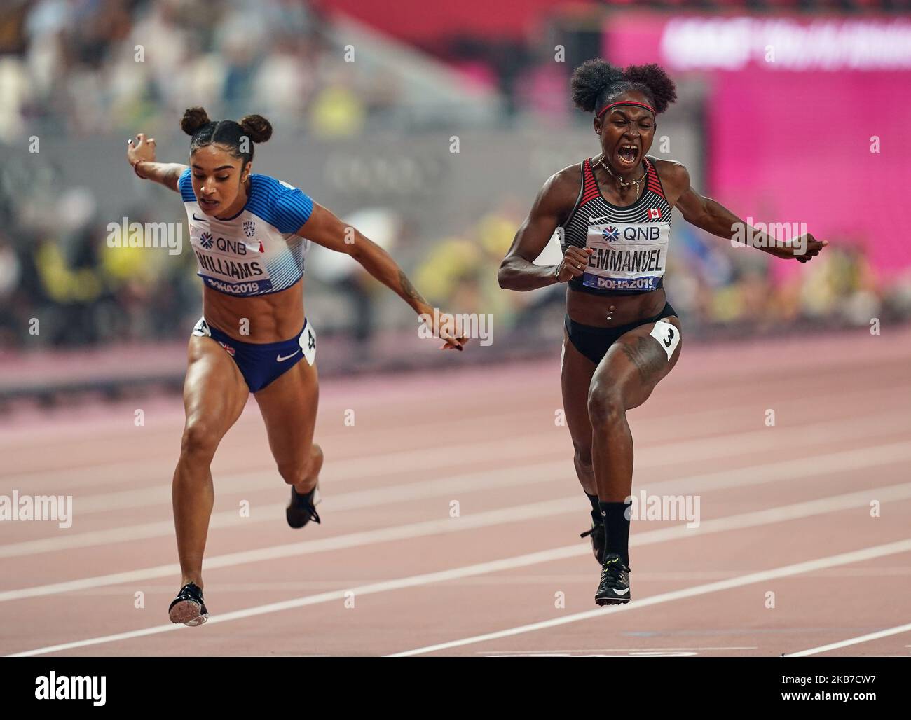 Crystal Emmanuel of Canada and Jodie Williams of United Kingdom ...