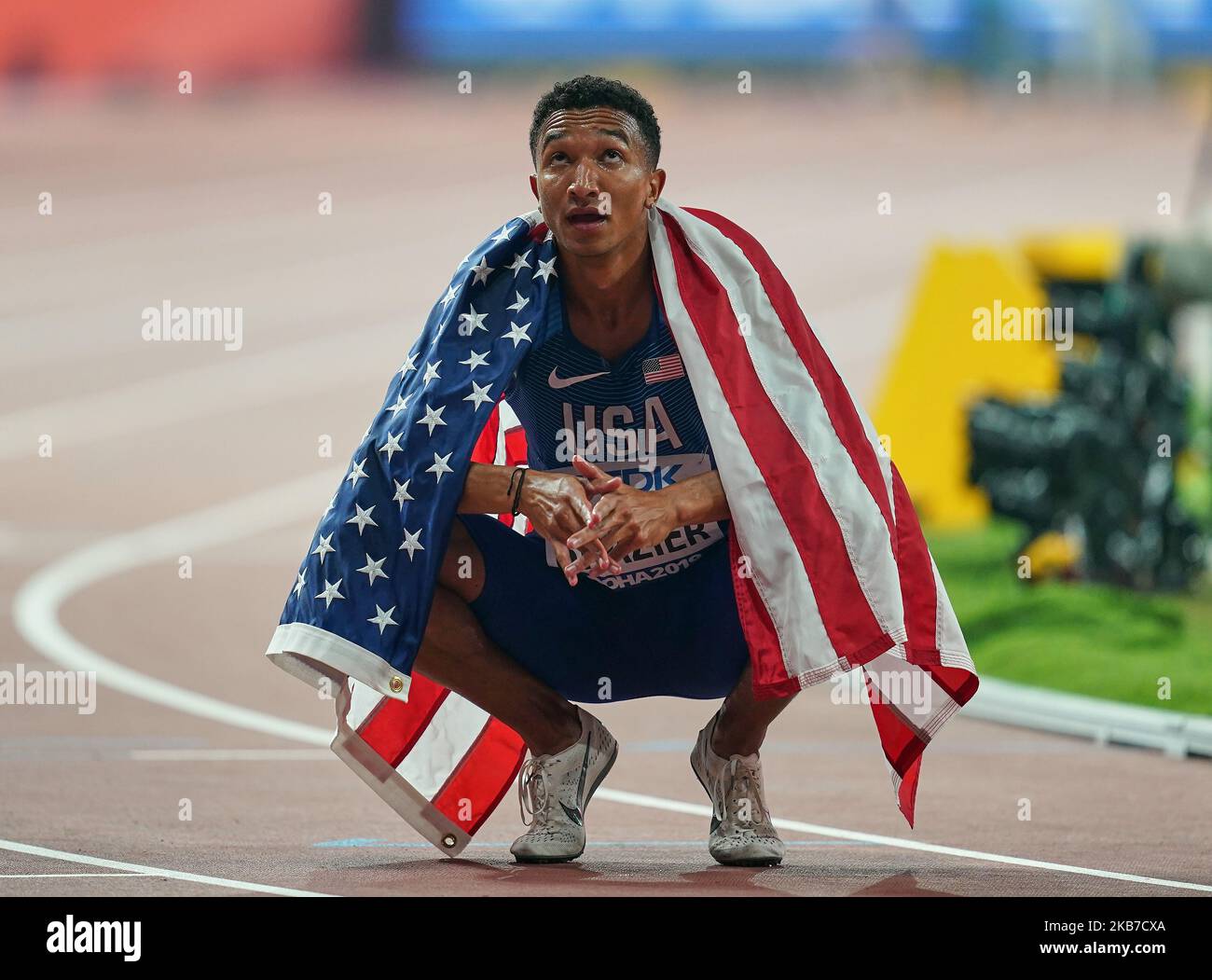 Donavan Brazier of United States winning in the 800 meter final for men ...