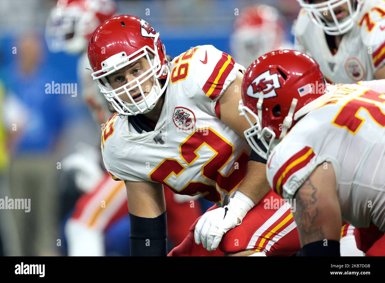 Kansas City Chiefs center Austin Reiter (62) is seen during the first ...