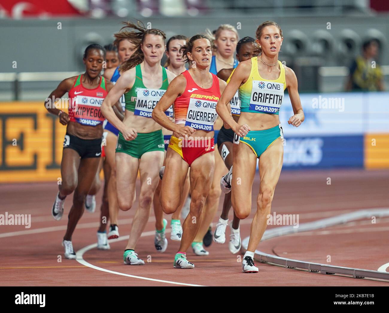 Georgia Griffith of Australia and Esther Guerrero of Spain competing in ...