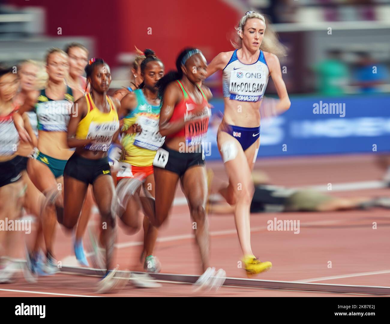 Eilish Mccolgan of United Kingdom competing in the 5000 meter for women ...