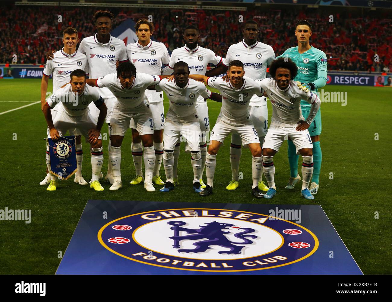 Chelsea Team Photo Back Row:- Mason Mount,Tammy Abraham, Marcos Alonso ...