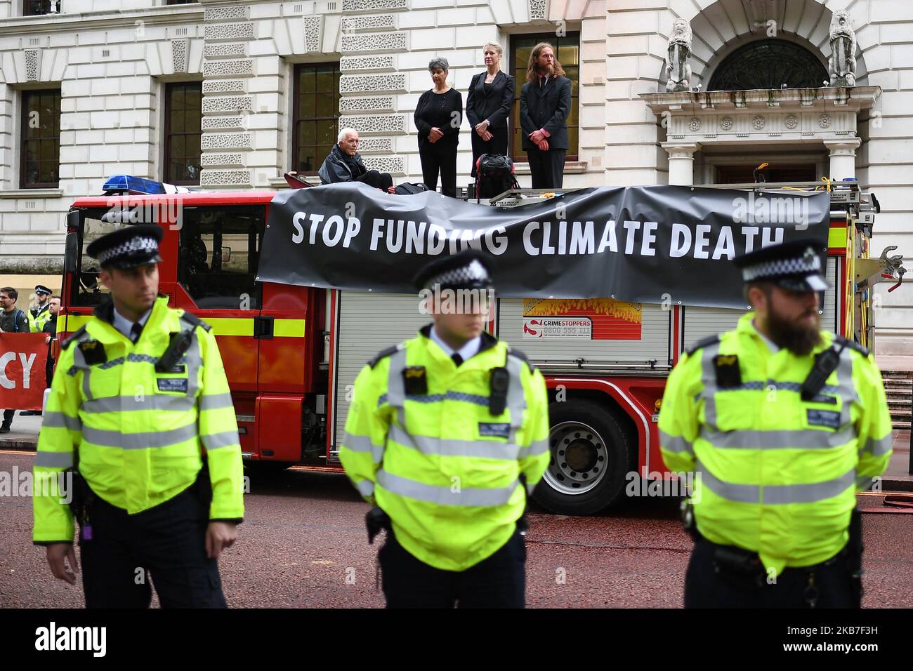 Fire engine outside treasury building hi-res stock photography and ...