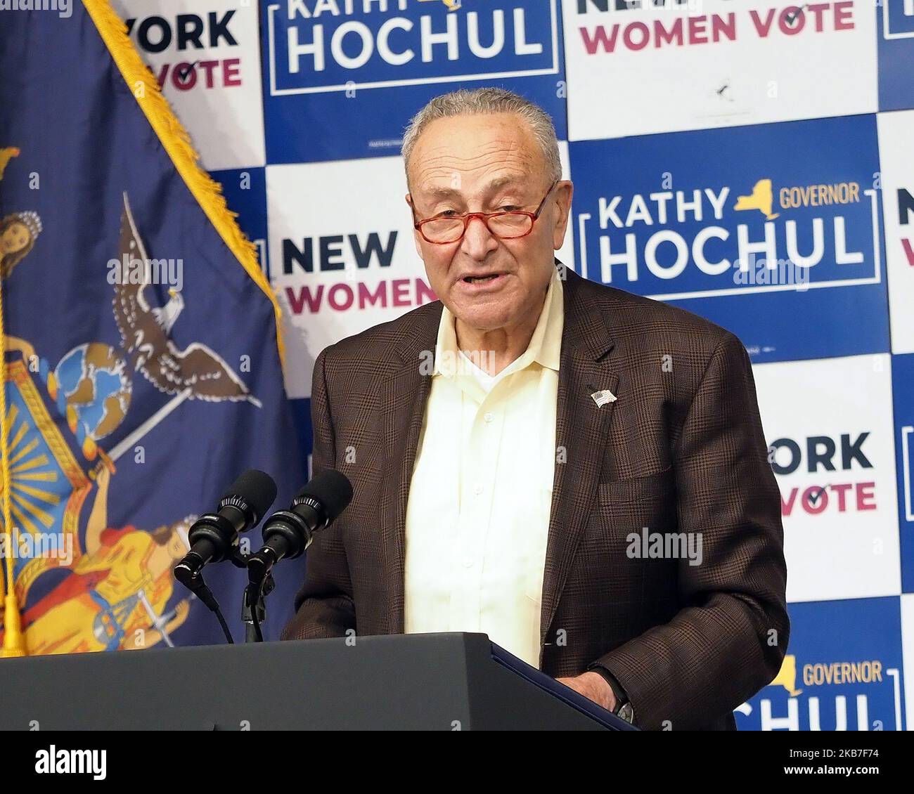 New York, NY, USA. 3rd Nov, 2022. Senate Majority Leader Chuck Schumer ...