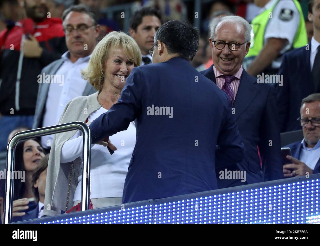 Danny Cruyff and Josep Maria Bartomeu during the match between FC ...