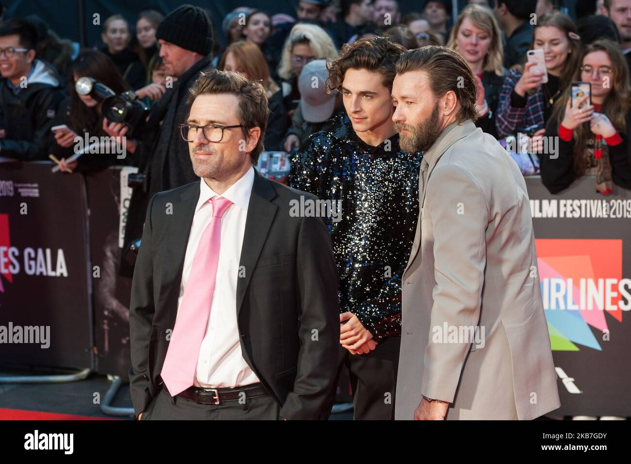 Timothee Chalamet (C), David Michod (L) and Joel Edgerton (R) attend ...