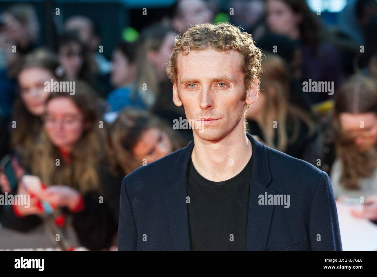 Edward Ashley attends the UK film premiere of 'The King' at Odeon Luxe ...