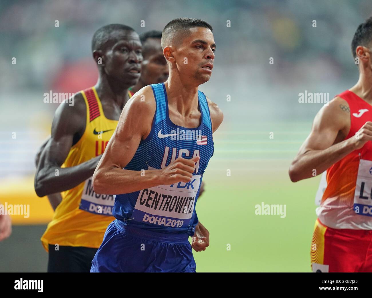 Matthew Centrowitz of United States competing in the 1500 meter for men ...