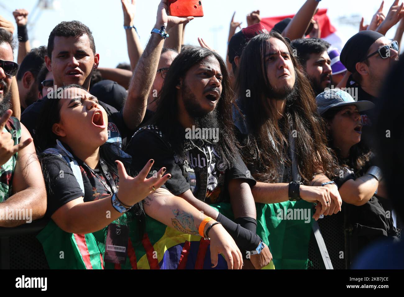 Crowd during day 4 of Rock In Rio Music Festival at Cidade do Rock on ...