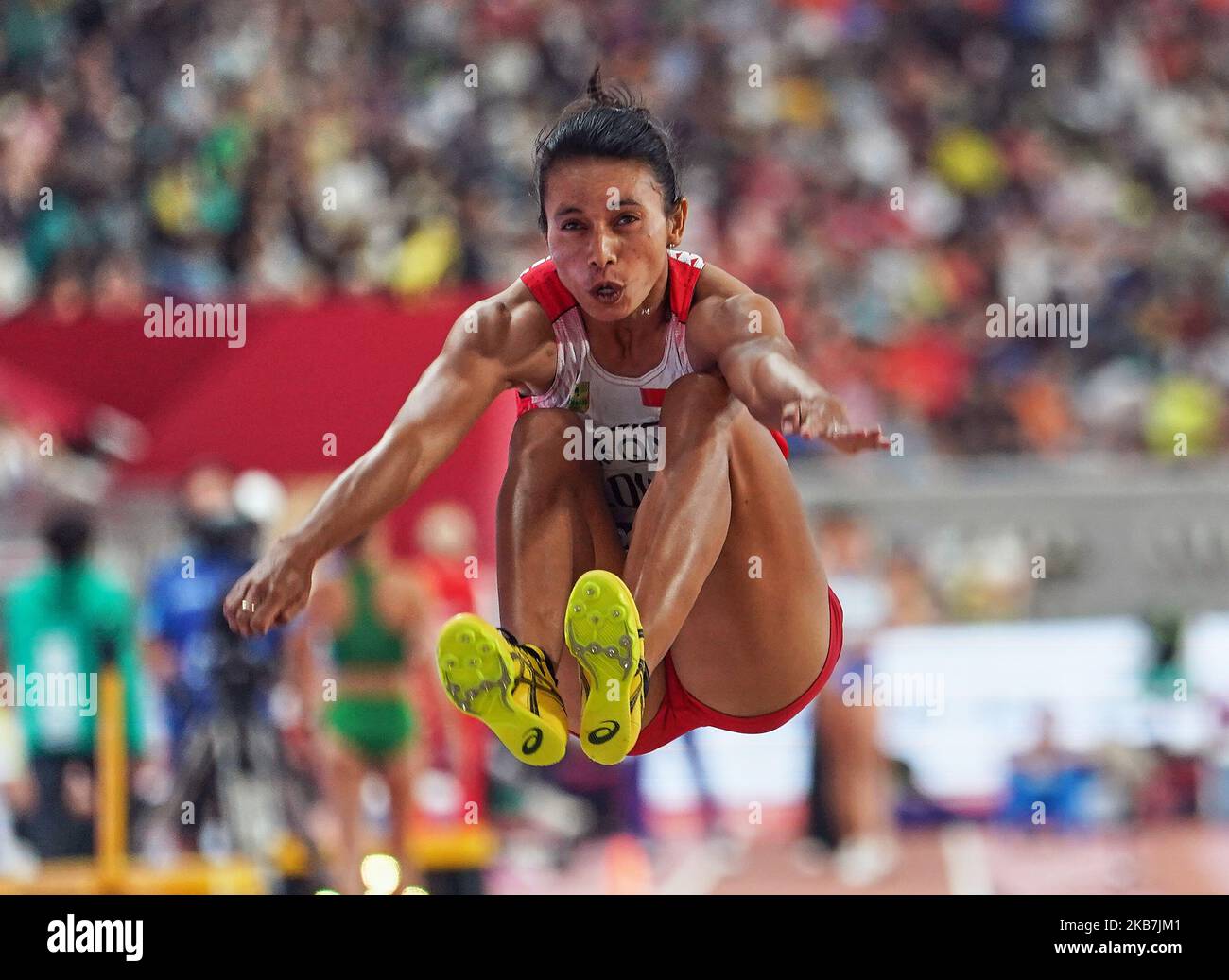 Maria Natalia Londa of Indonesia competing in long jump for women ...