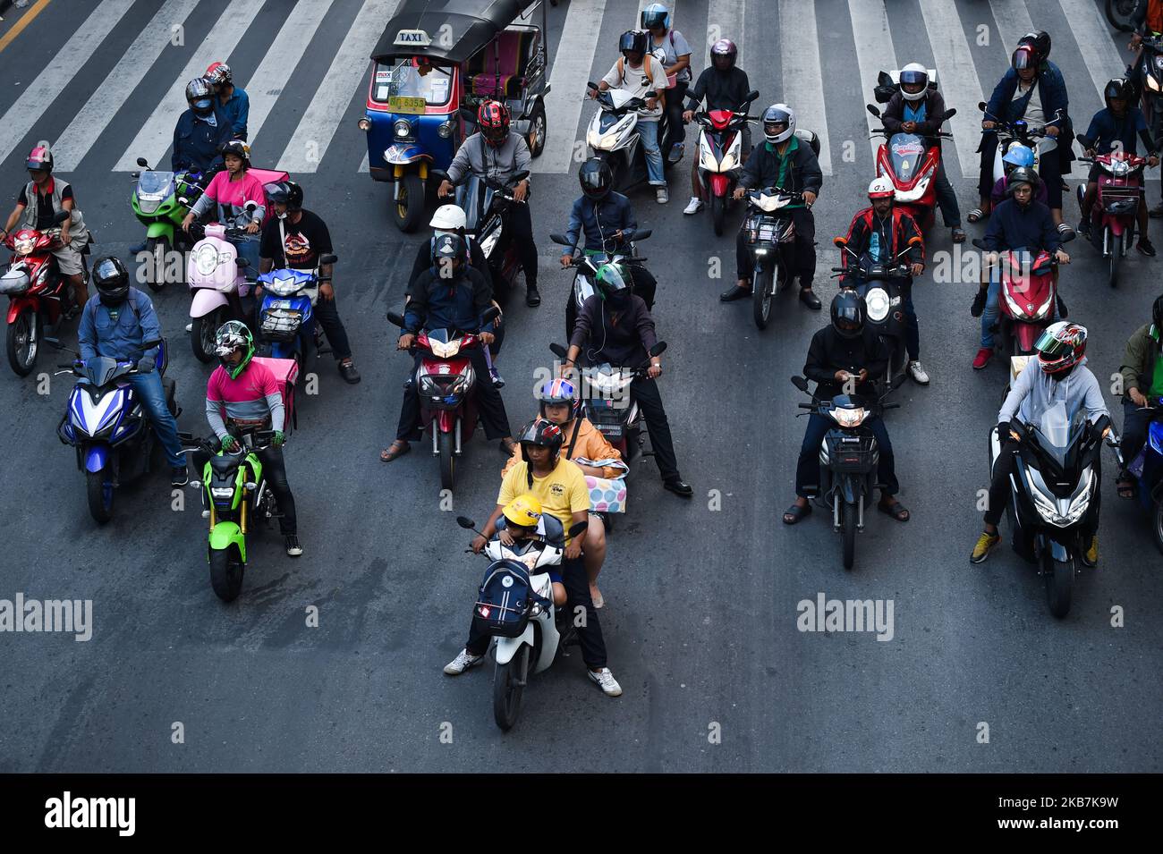 Traffic is seen during rush hour in Bangkok, Thailand. 05 October 2019 ...