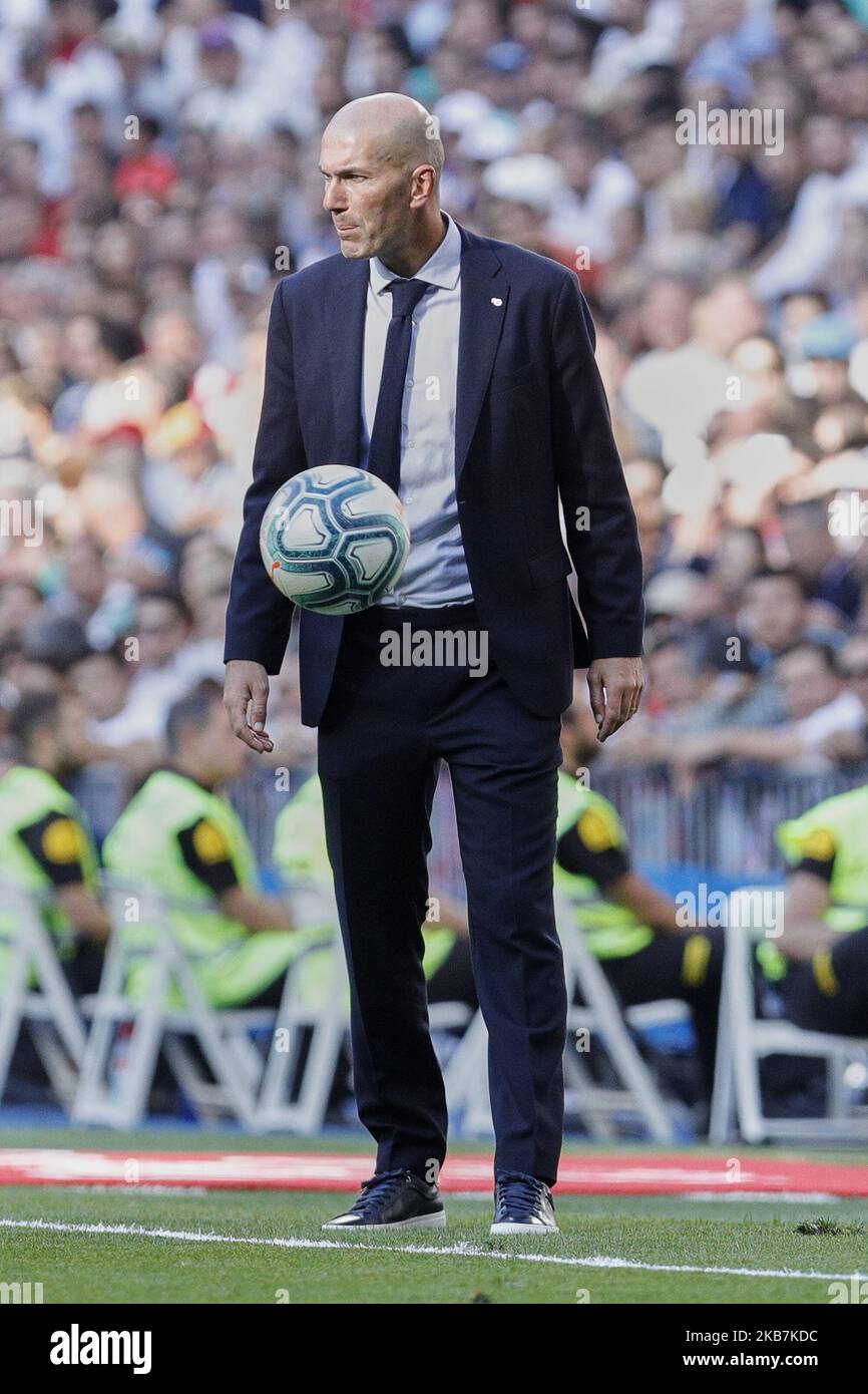 Zinedine Zidane coach of Real Madrid during La Liga match between Real ...