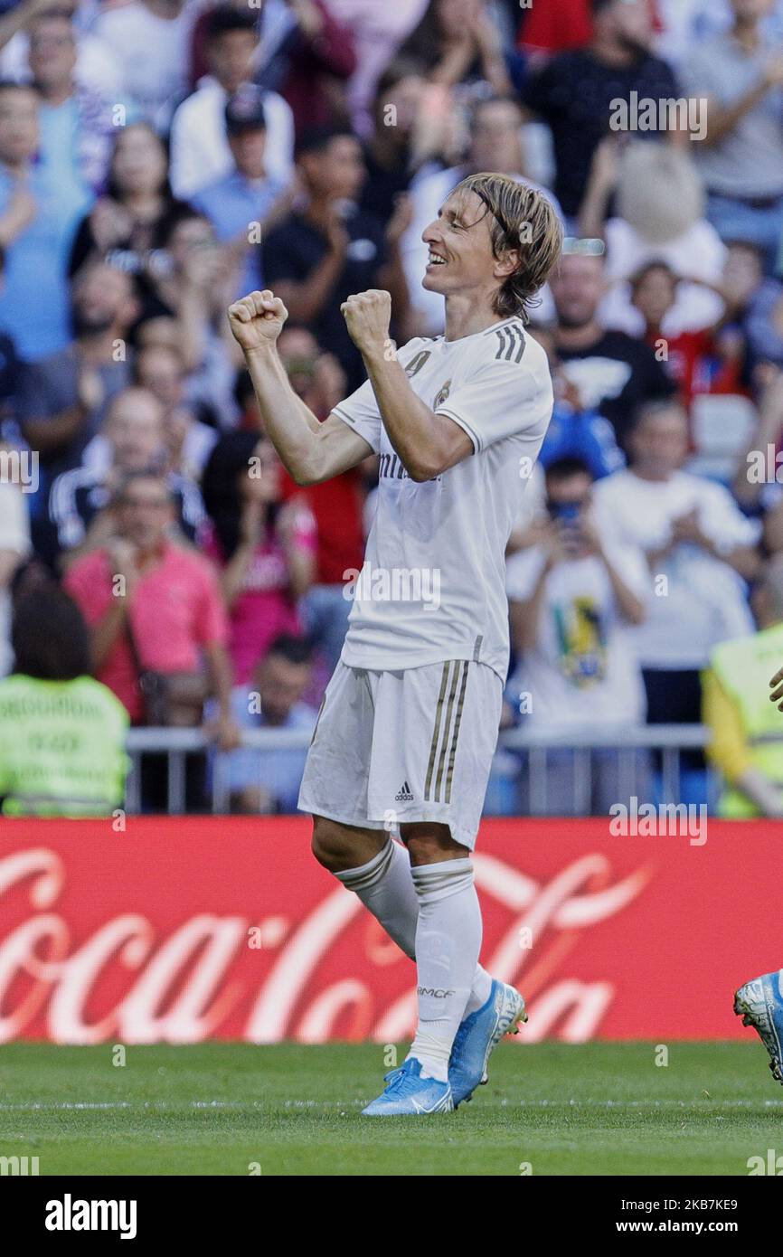 Luka Modric of Real Madrid celebrates goal during La Liga match between ...
