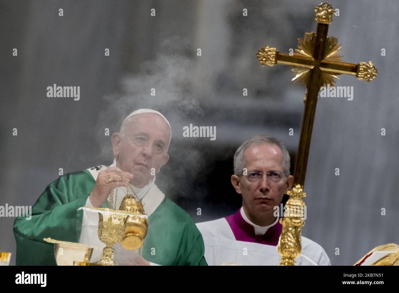 Pope Francis celebrates an opening Mass for the Amazon synod, in St ...