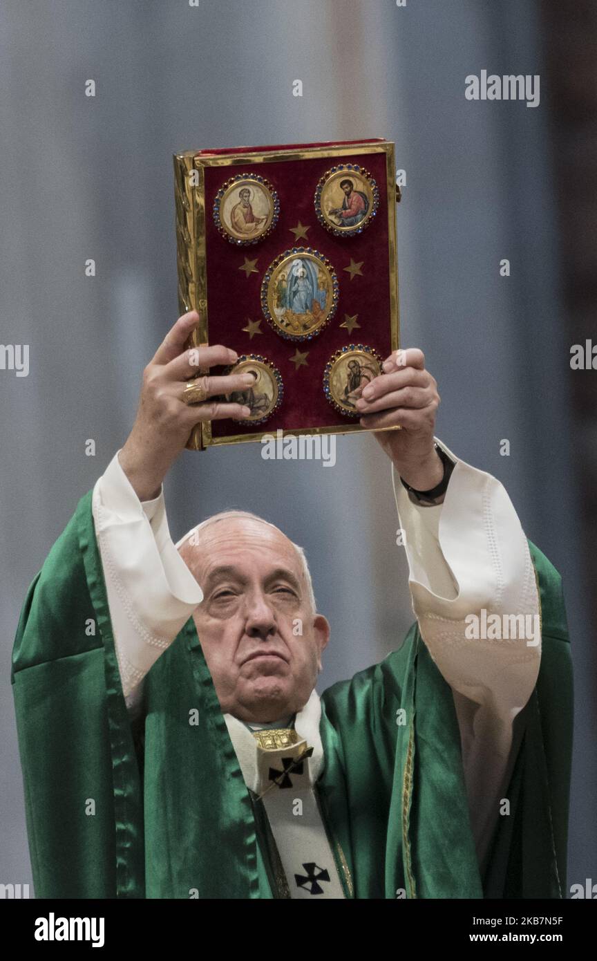 Pope Francis celebrates an opening Mass for the Amazon synod, in St ...