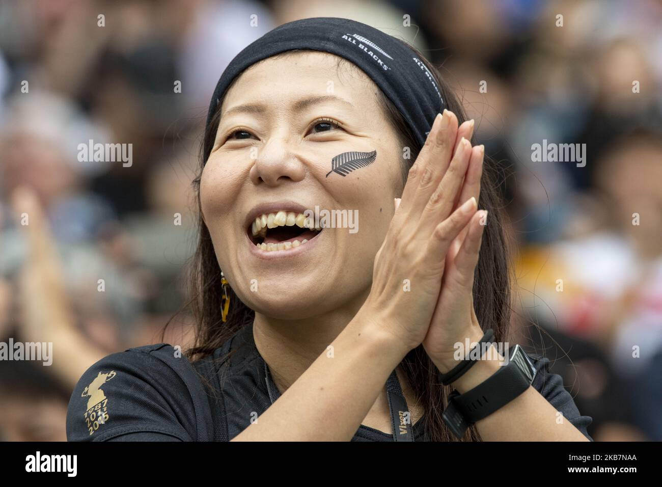 Fan enjoy the atmosphere prior to the Rugby World Cup 2019 Group B game ...
