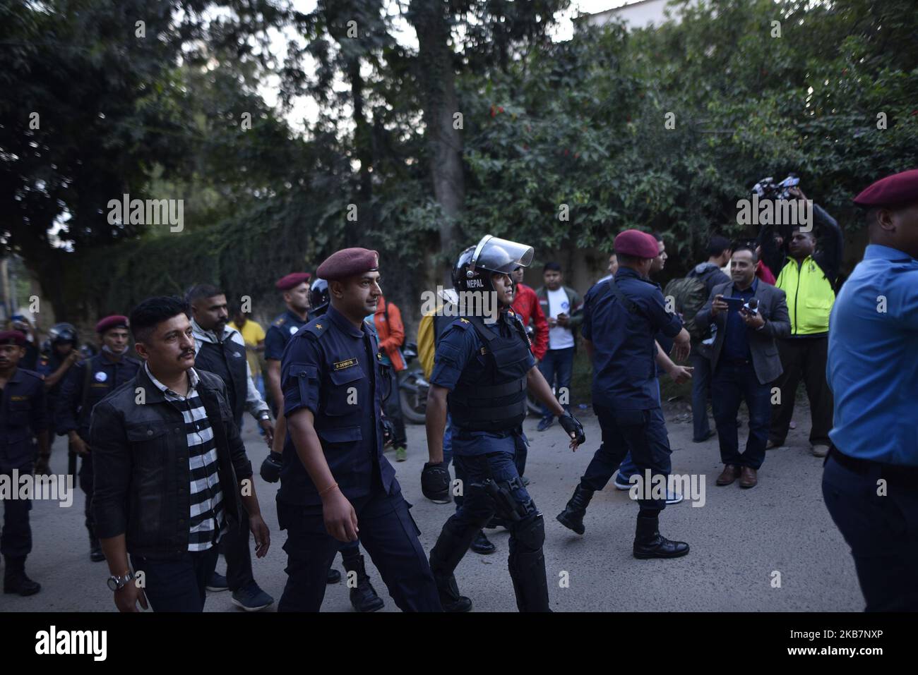 A joint team of Metropolitan Police Range Kathmandu, Metropolitan ...