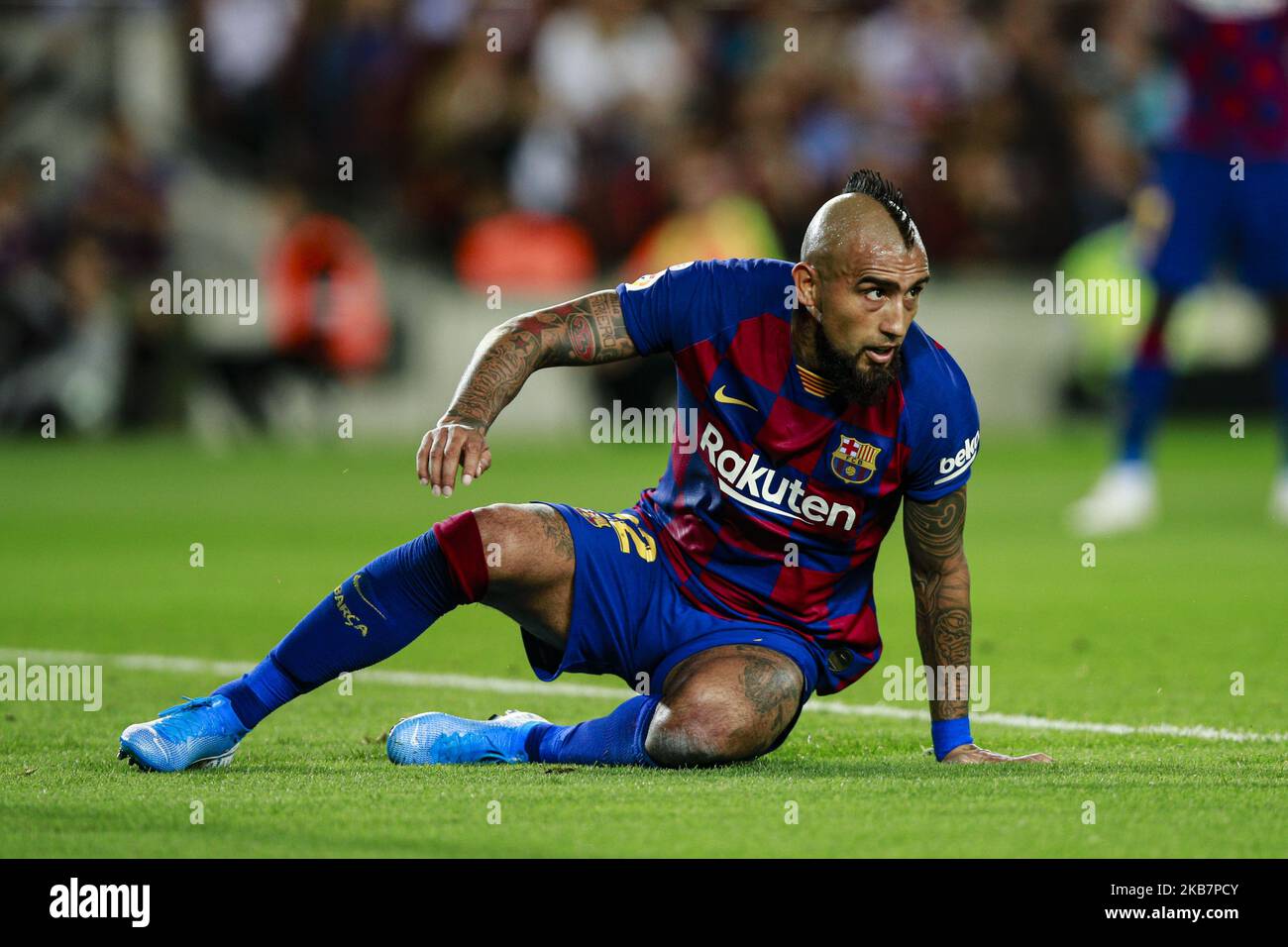 22 Arturo Vidal from Chile of FC Barcelona during the La Liga match ...