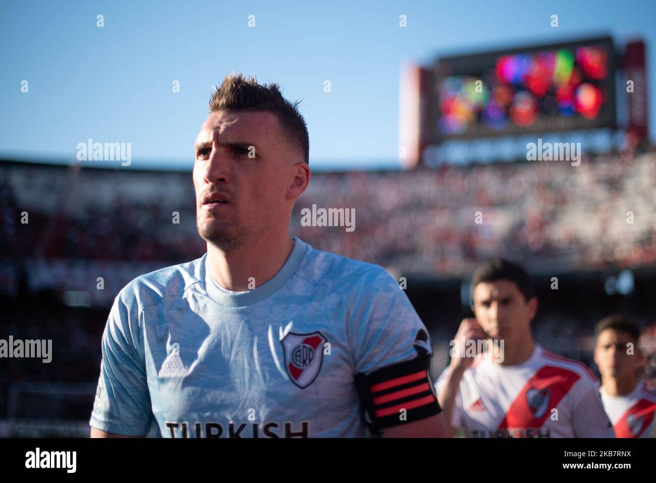 Franco Armani before the match between River Plate and Patronato as ...