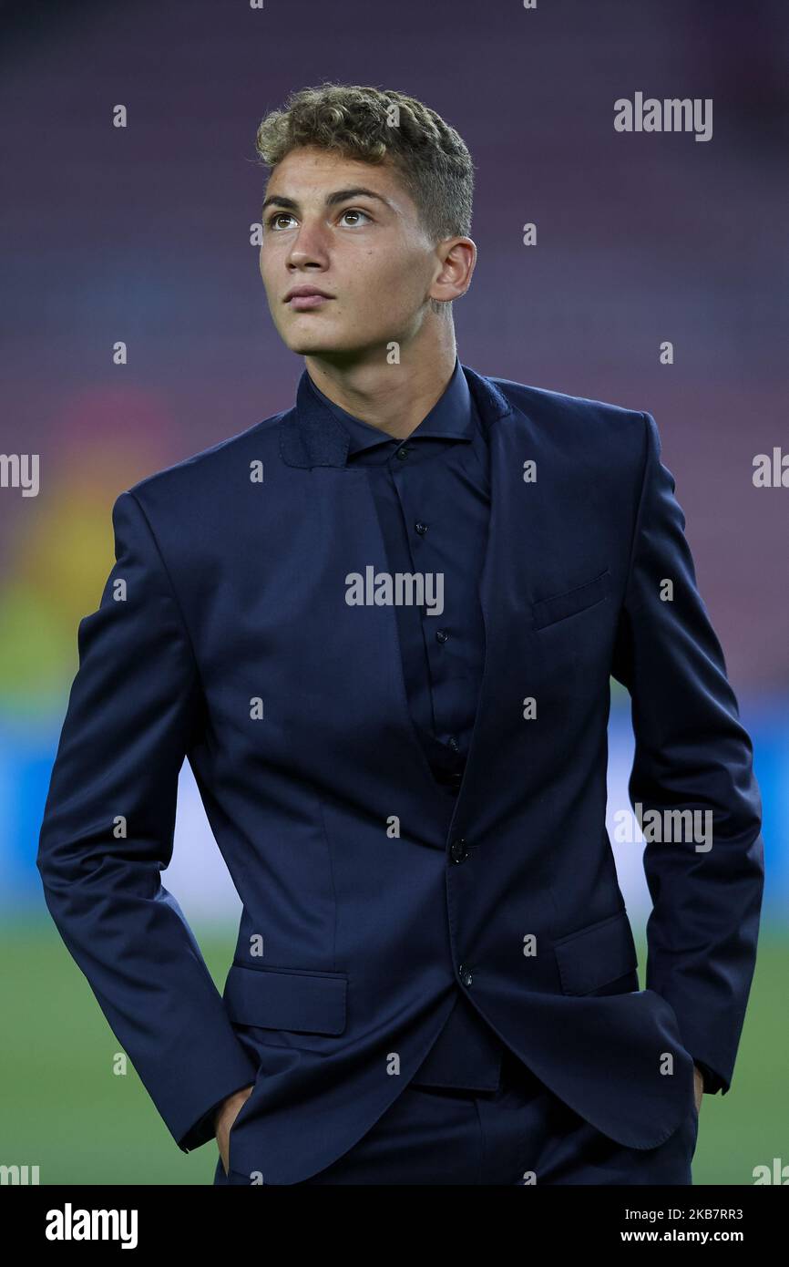 Sebastiano Esposito of Inter of Milan looks on during the UEFA ...