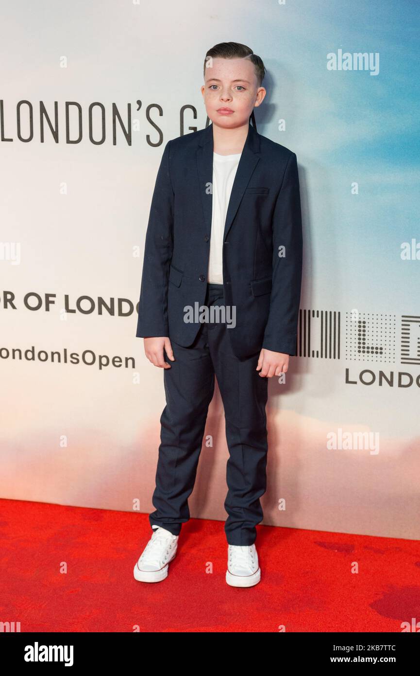 Lewin Lloyd attends the UK film premiere of 'The Aeronauts' at Odeon ...
