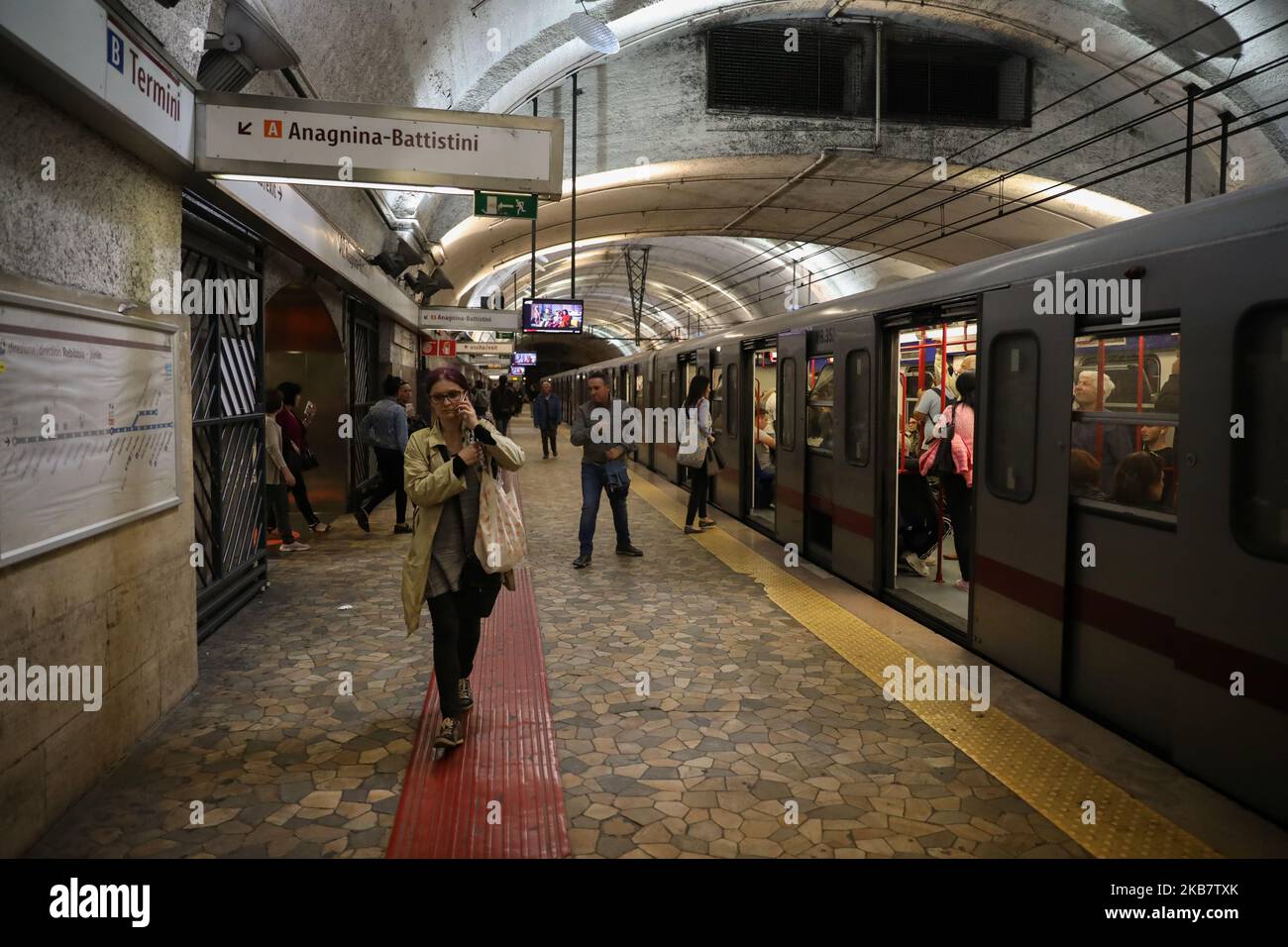 At the underground trains in Rome, Italy (Photo by AB/NurPhoto Stock ...