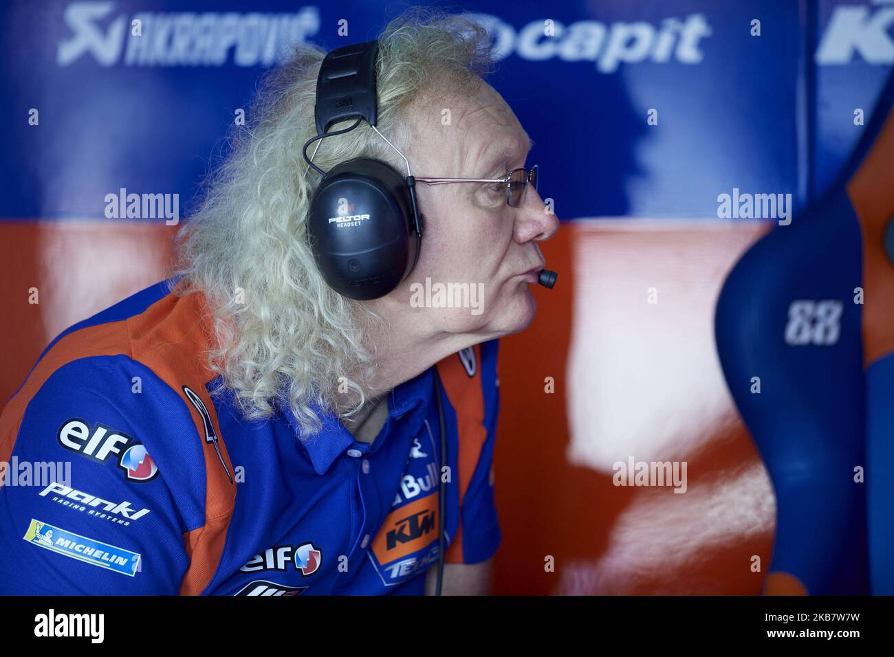 Guy Coulon crew chief of Red Bull KTM Tech3 during free practice of the ...
