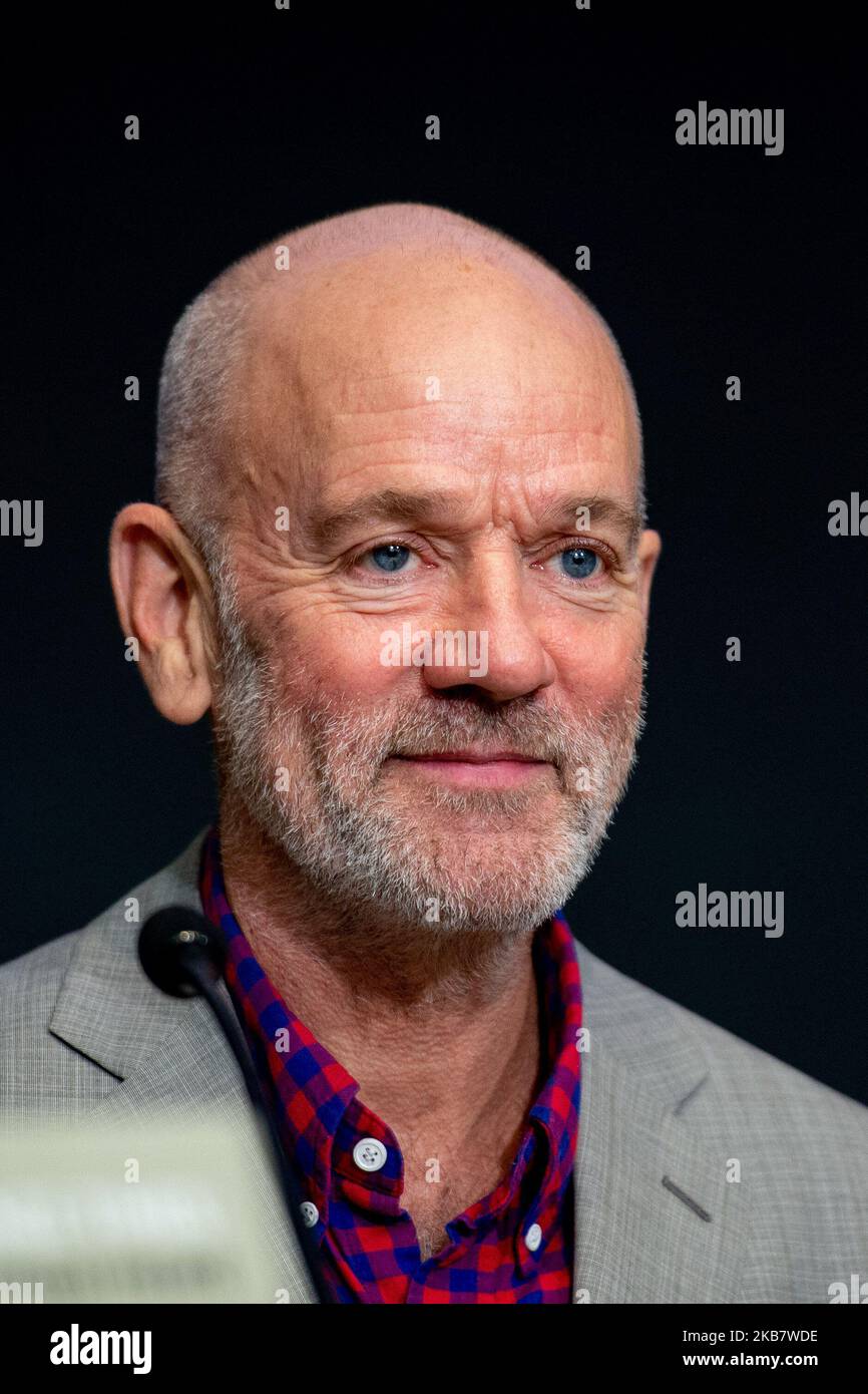 Michael Stipe attends the press conference for the presentation of his ...